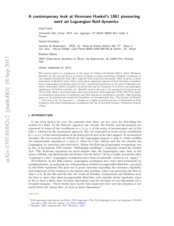 (PDF) A contemporary look at Hermann Hankel’s 1861 pioneering work on ...