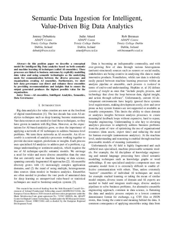 Semantic Data Ingestion for Intelligent, Value-Driven Big Data Analytics