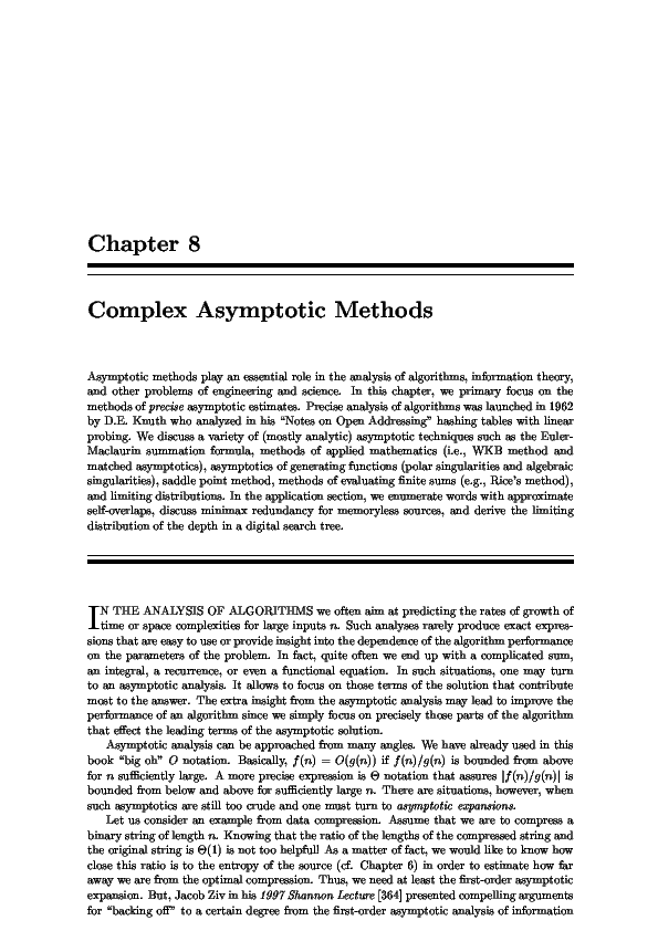 (PDF) Complex Asymptotic Methods