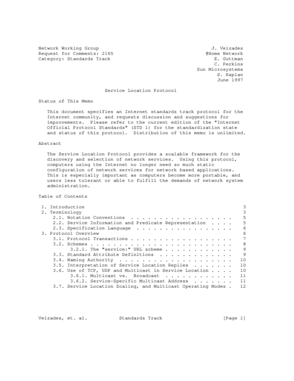 (PDF) Service Location Protocol