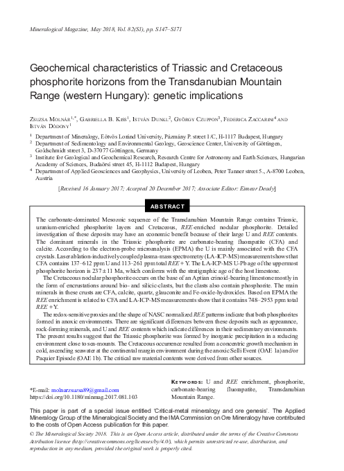 (PDF) Geochemical characteristics of Triassic and Cretaceous ...