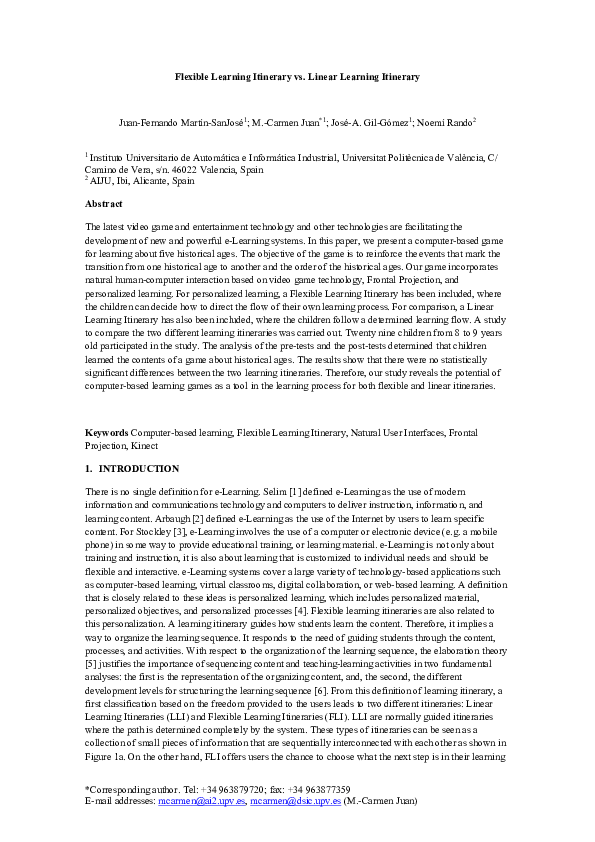 (PDF) Linear Learning Itinerary