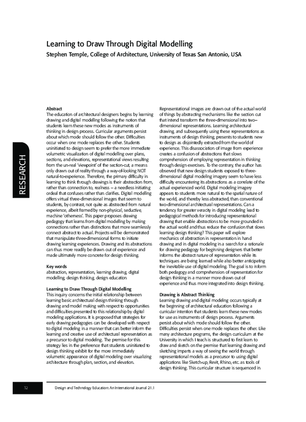 (PDF) Learning to Draw through Digital Modelling