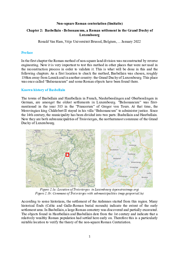 (PDF) Non-square Roman centuriation (limitatio) Chapter 2: Basbellain ...