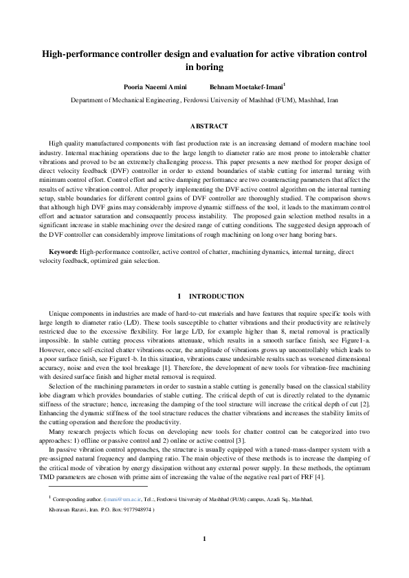 (PDF) High-performance controller design and evaluation for active ...