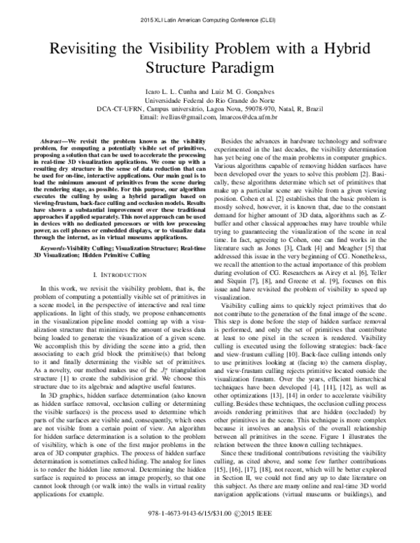 (PDF) Revisiting the visibility problem with a hybrid structure paradigm