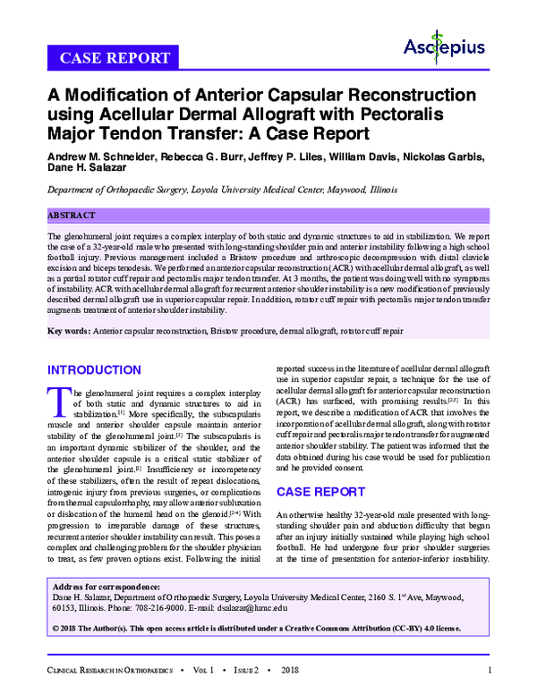 Pdf A Modification Of Anterior Capsular Reconstruction Using