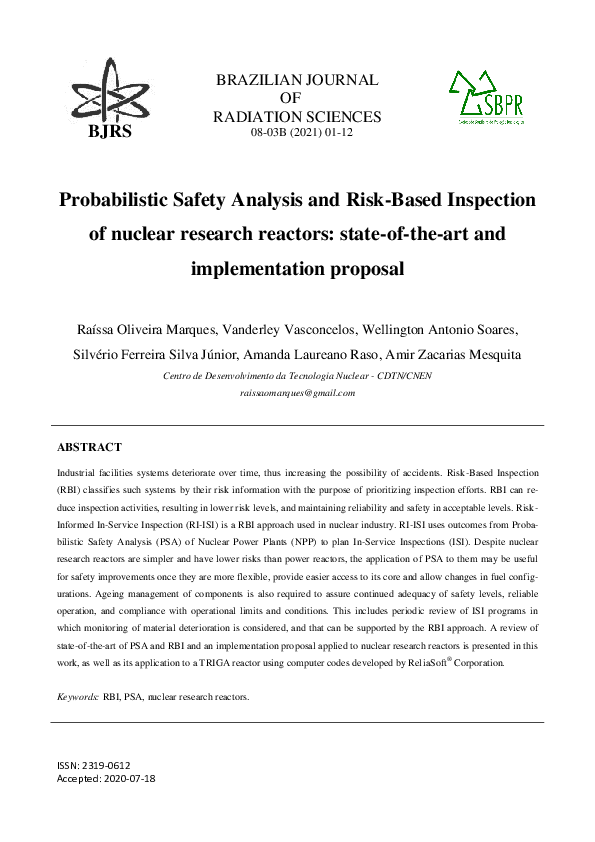 (PDF) Probabilistic Safety Analysis and Risk-Based Inspection of ...