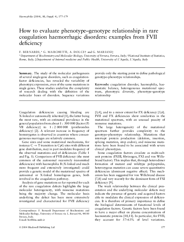 (PDF) How to evaluate phenotype-genotype relationship in rare ...