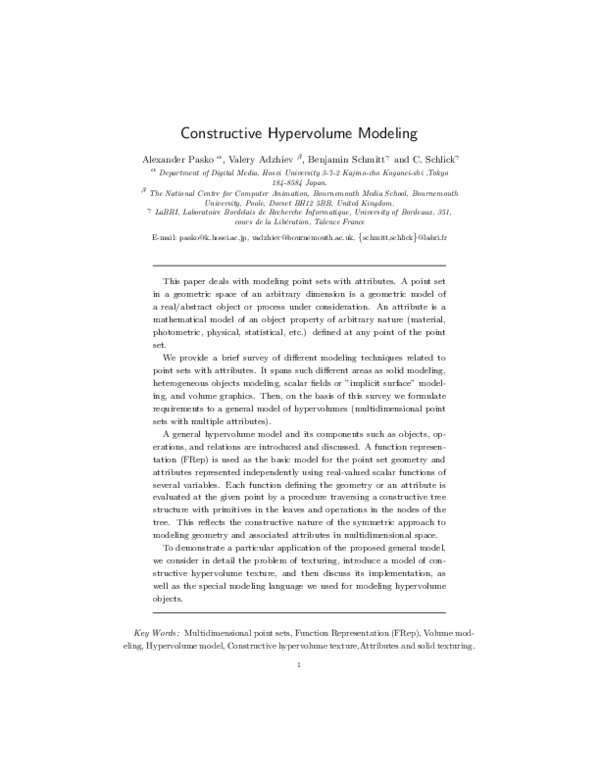 (PDF) Constructive Hypervolume Modeling