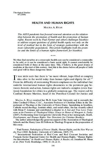 (PDF) Health and Human Rights