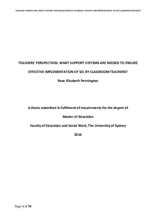 (PDF) Teachers’ perspectives: what support systems are needed to ensure ...