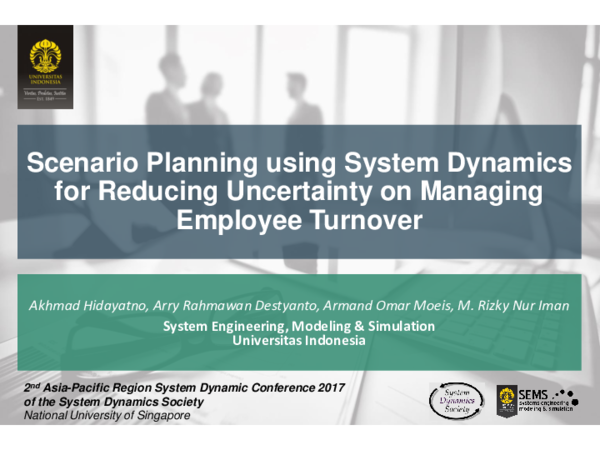 (PDF) Scenario Planning using System Dynamics for Reducing Uncertainty ...