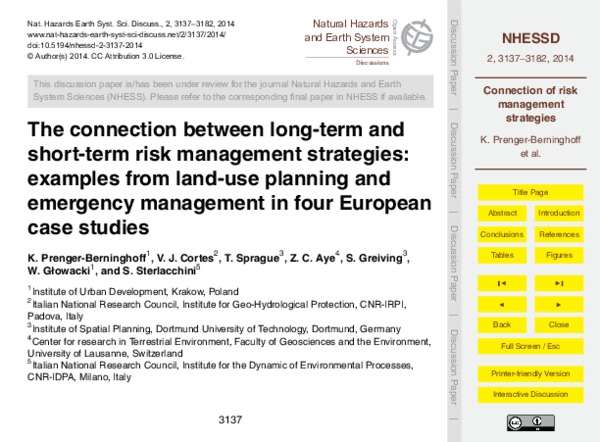 (PDF) The connection between long-term and short-term risk management ...