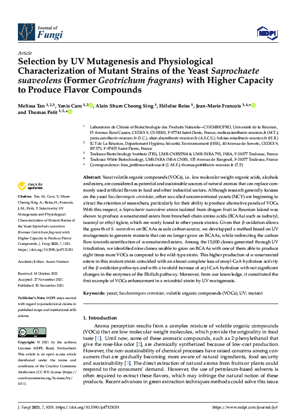(PDF) Selection by UV Mutagenesis and Physiological Characterization of ...