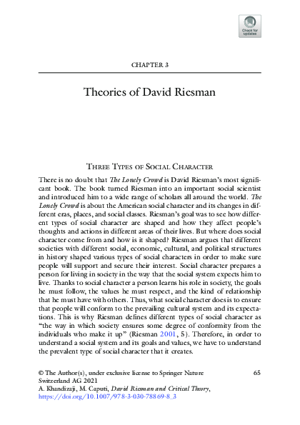 (PDF) Theories of David Riesman