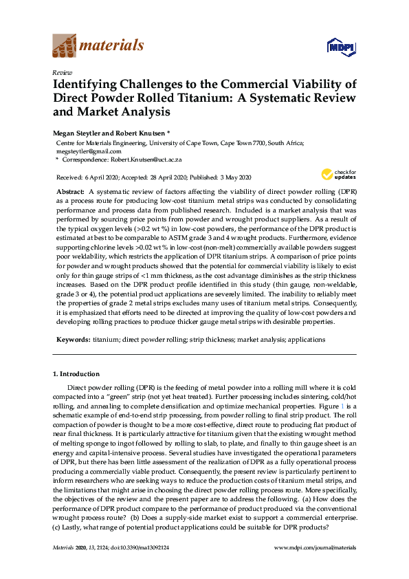 (PDF) Identifying Challenges to the Commercial Viability of Direct ...