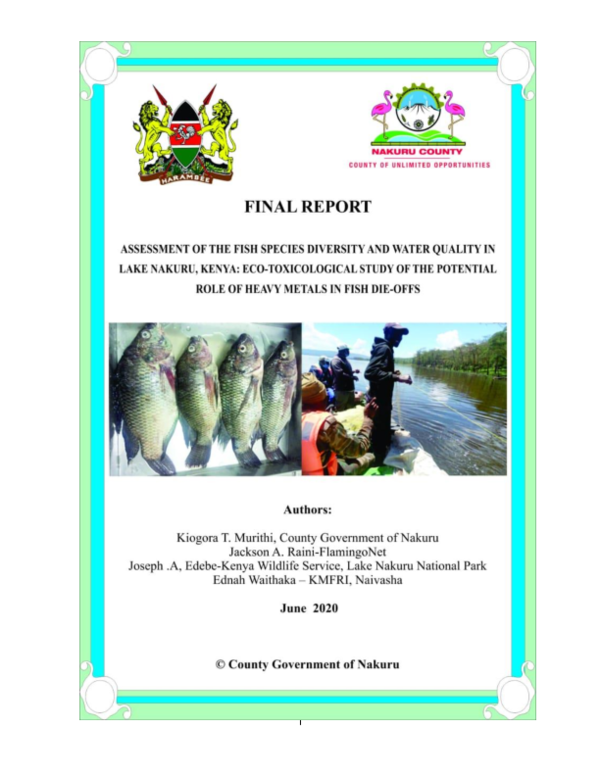 (PDF) LAKE NAKURU WATER QUALITY FISH STUDY REPORT JUNE 2020