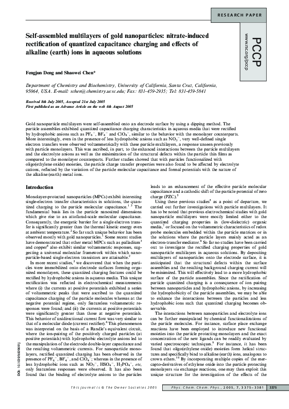 (PDF) Self-assembled multilayers of gold nanoparticles as versatile ...