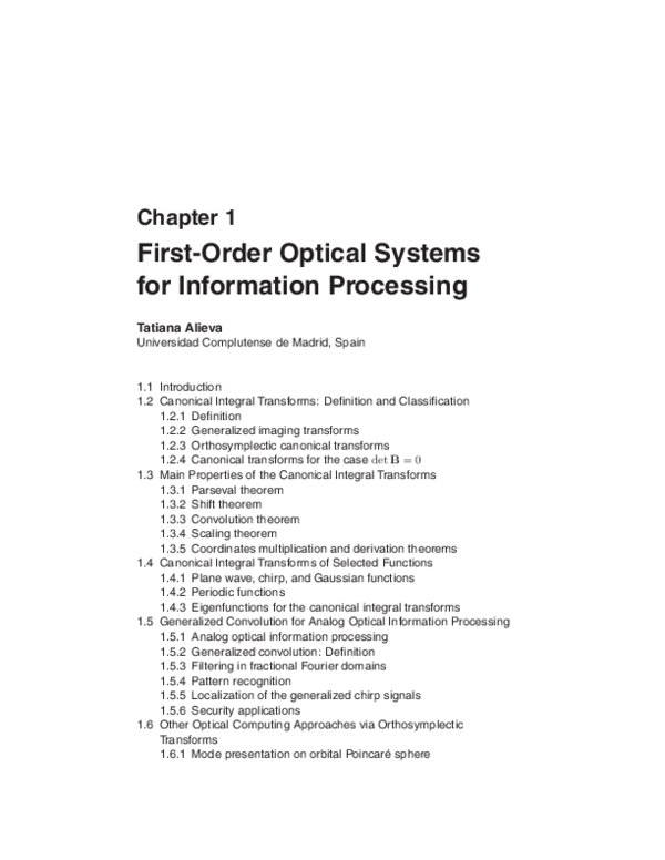 (PDF) Advances in information optics and photonics