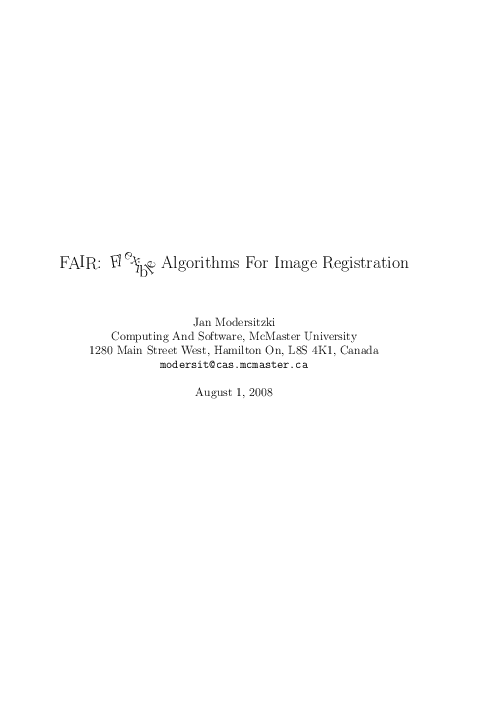 (PDF) FAIR: flexible algorithms for image registration