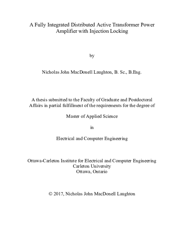 (PDF) A fully integrated distributed active transformer based power ...