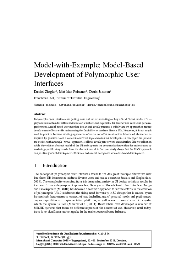 (PDF) Model-with-Example: Model-Based Development of Polymorphic User ...