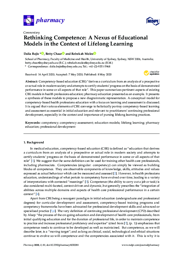 (PDF) Rethinking Competence: A Nexus of Educational Models in the ...