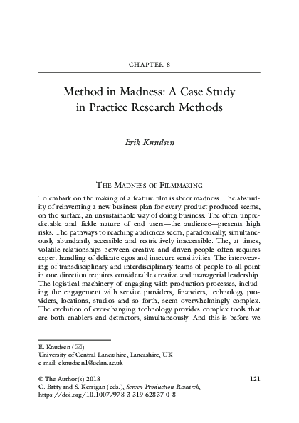 (PDF) Method in Madness: A Case Study in Practice Research Methods