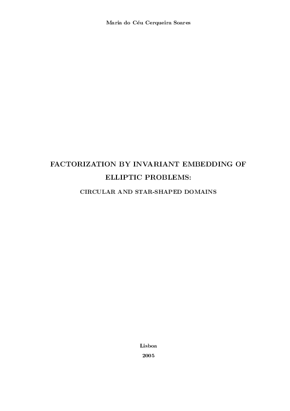 (PDF) Factorization by invariant embedding of elliptic problems ...