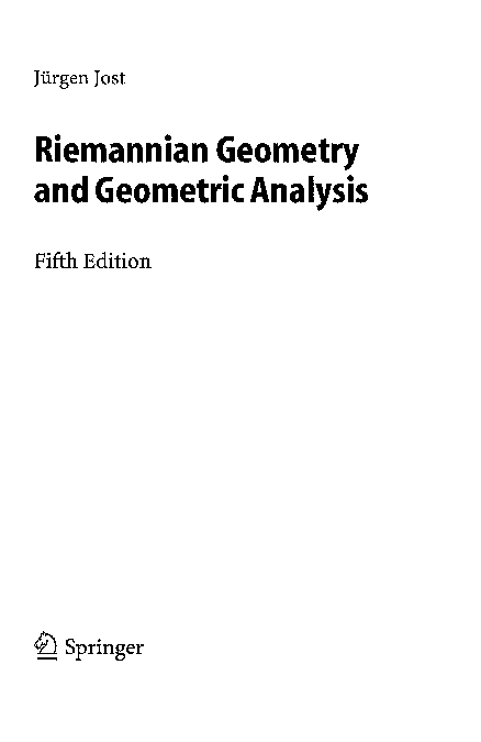 (PDF) Riemannian geometry and geometric analysis
