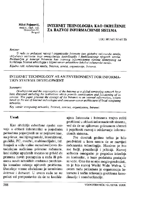 (PDF) Internet technology as an environment for information systems ...