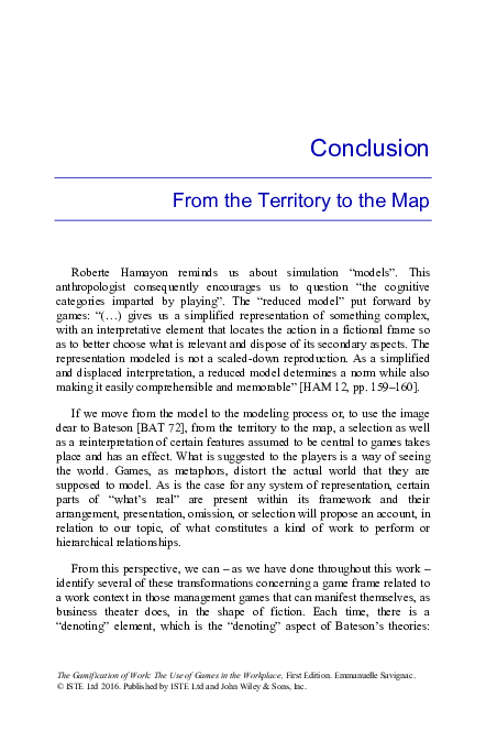 (PDF) Conclusion: From the Territory to the Map