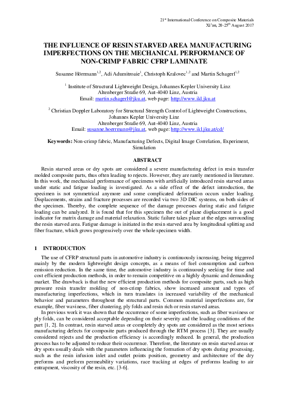 (PDF) The Influence of Resin Starved Area Manufacturing Imperfections ...