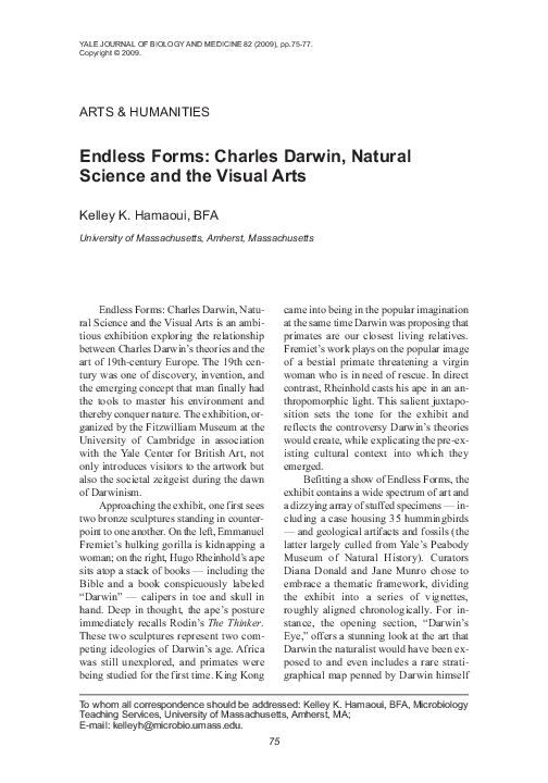 (PDF) Endless forms : Charles Darwin, natural science and the visual arts