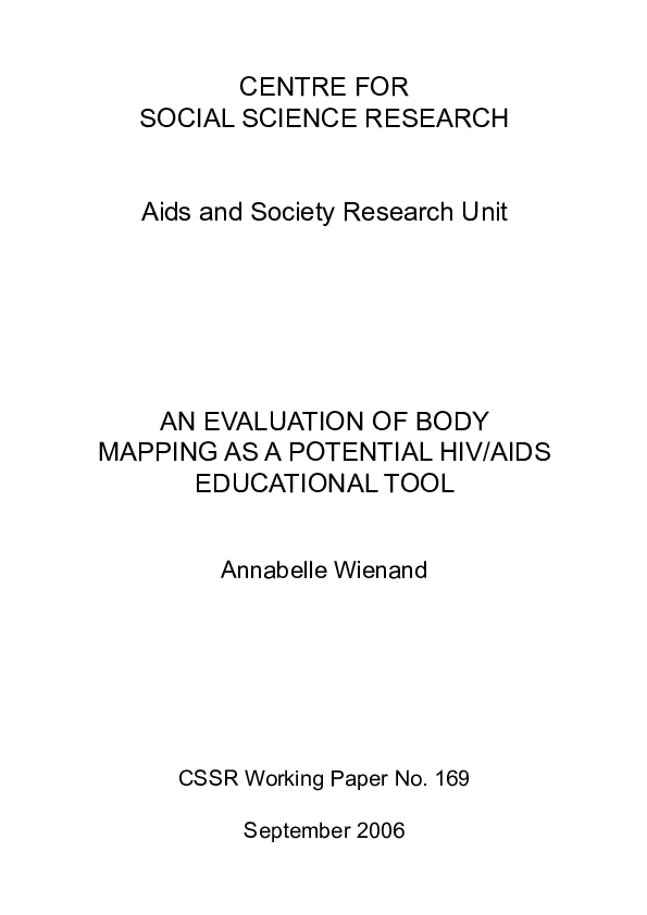 (PDF) An evaluation of body mapping as a potential HIV/AIDS educational ...