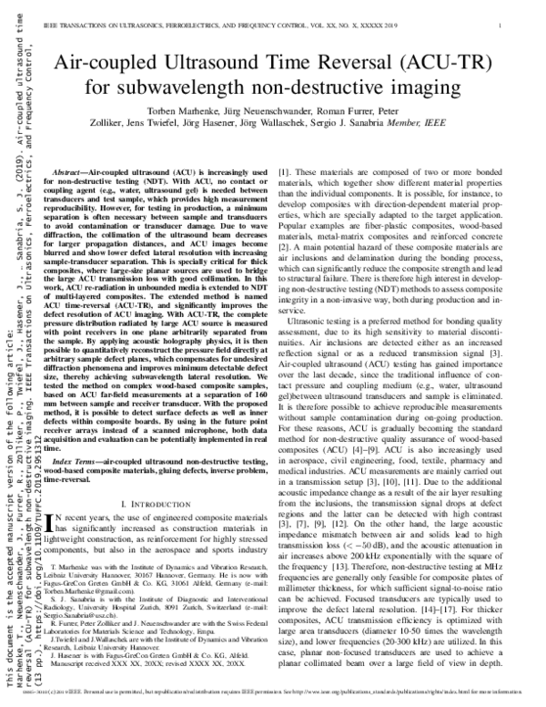 (PDF) Air-coupled Ultrasound Time Reversal (ACU-TR) for subwavelength ...