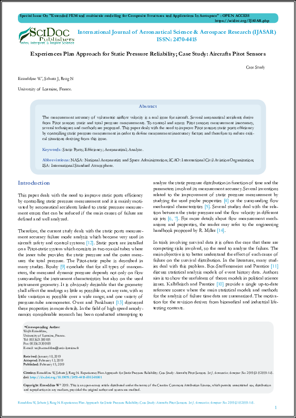 (PDF) Experiences Plan Approach for Static Pressure Reliability; Case ...