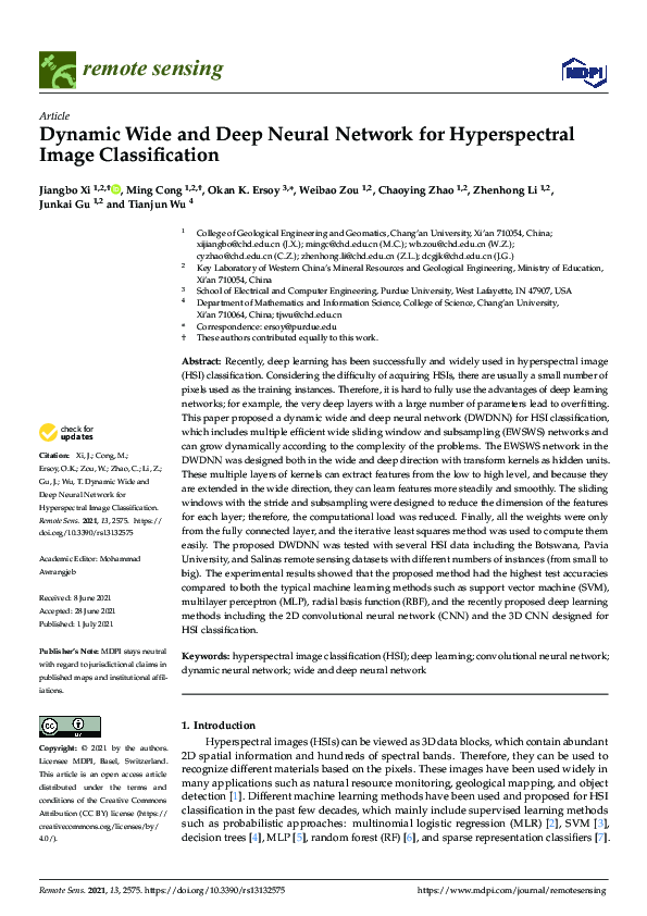 (PDF) Dynamic Wide and Deep Neural Network for Hyperspectral Image ...