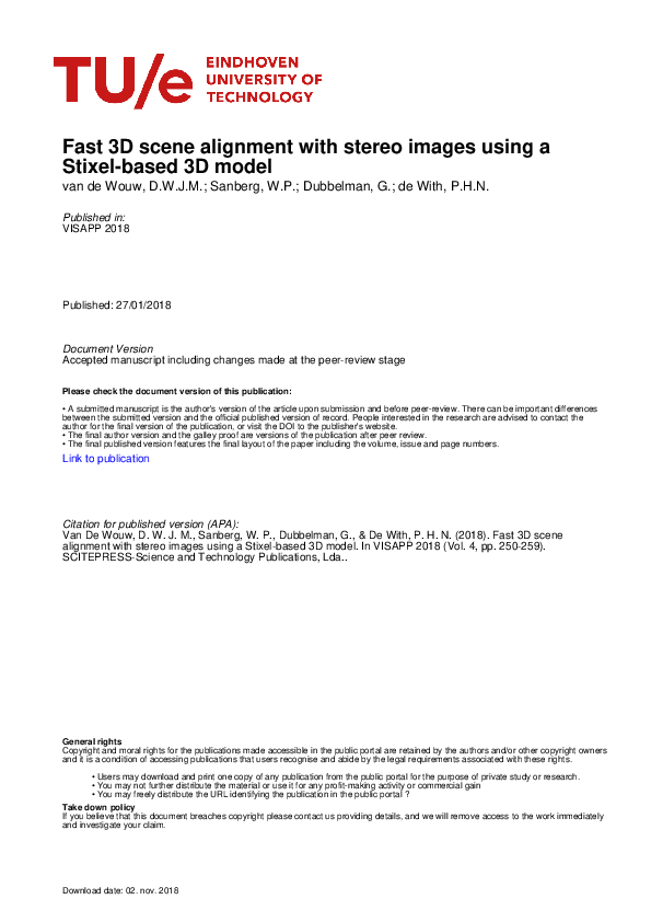 (PDF) Fast 3D Scene Alignment with Stereo Images using a Stixel-based ...