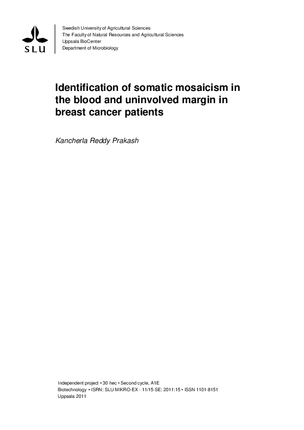 (PDF) Identification of Somatic Mosaicism in the blood and uninvolved ...