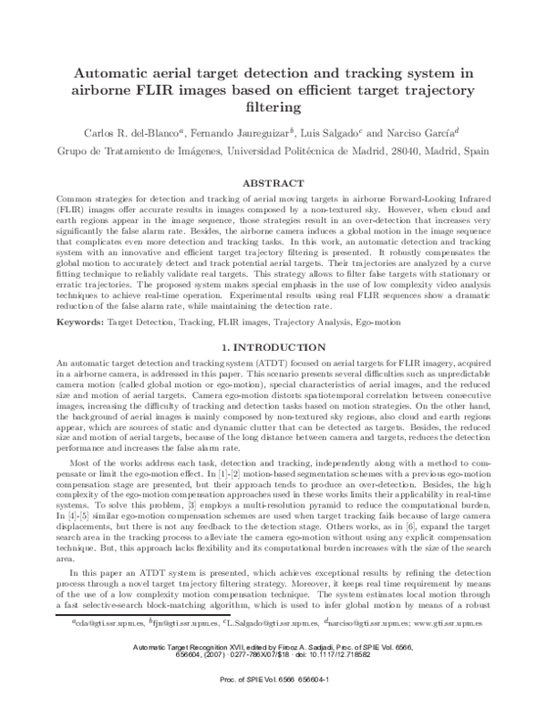 (PDF) Automatic aerial target detection and tracking system in airborne FLIR images based on ...
