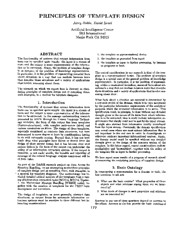 (PDF) Principles of template design