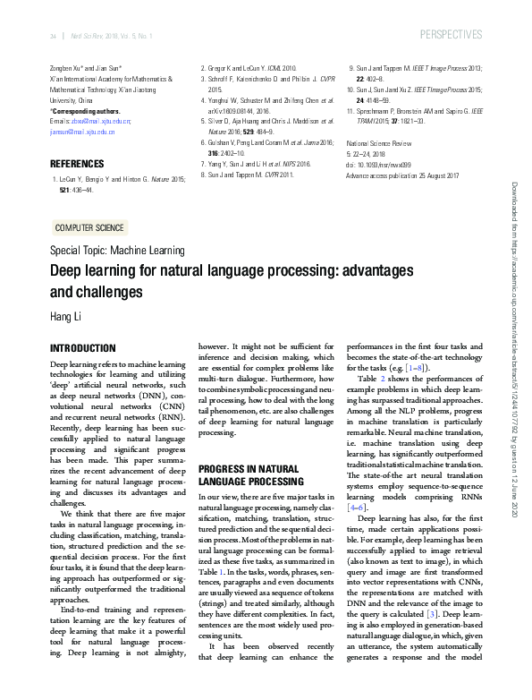 (PDF) Deep Learning for Natural Language Processing and Machine Translation