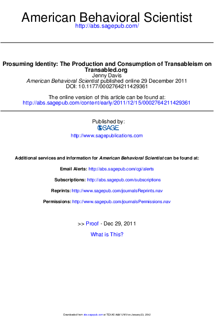 (PDF) Prosuming Identity: The Production and Consumption of ...