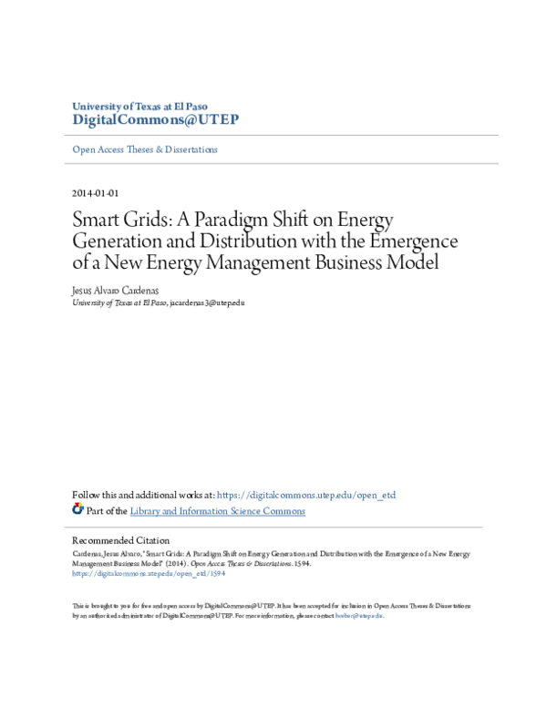Pdf Smart Grids A Paradigm Shift On Energy Generation And Distribution With The Emergence Of