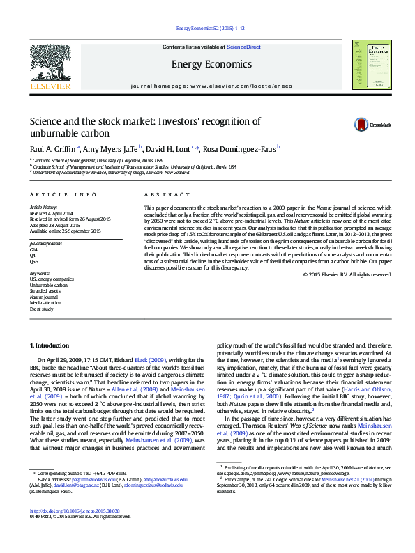 (PDF) Science and the stock market: Investors’ recognition of ...