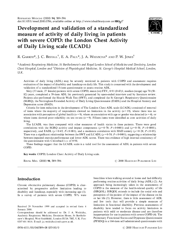 (PDF) Development and validation of a standardized measure of activity of daily living in ...