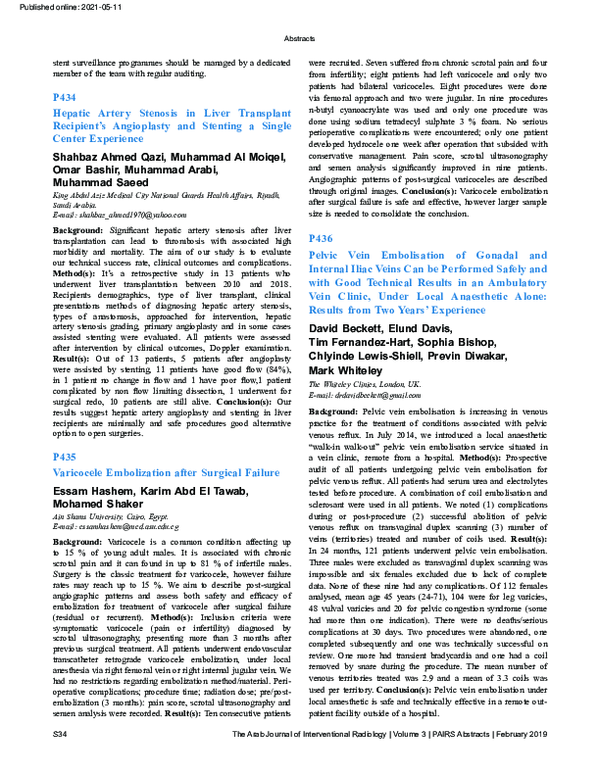 (PDF) Varicocele Embolization after Surgical Failure