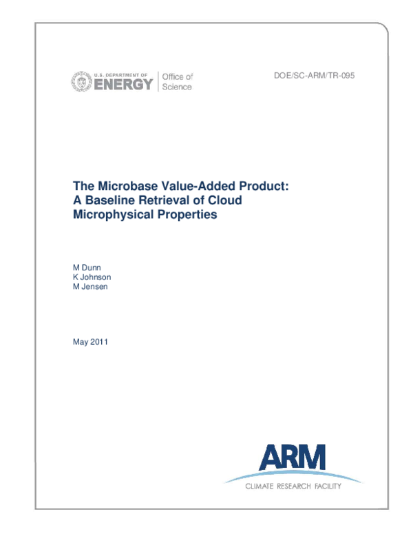 (PDF) The Microbase Value-Added Product: A Baseline Retrieval of Cloud ...